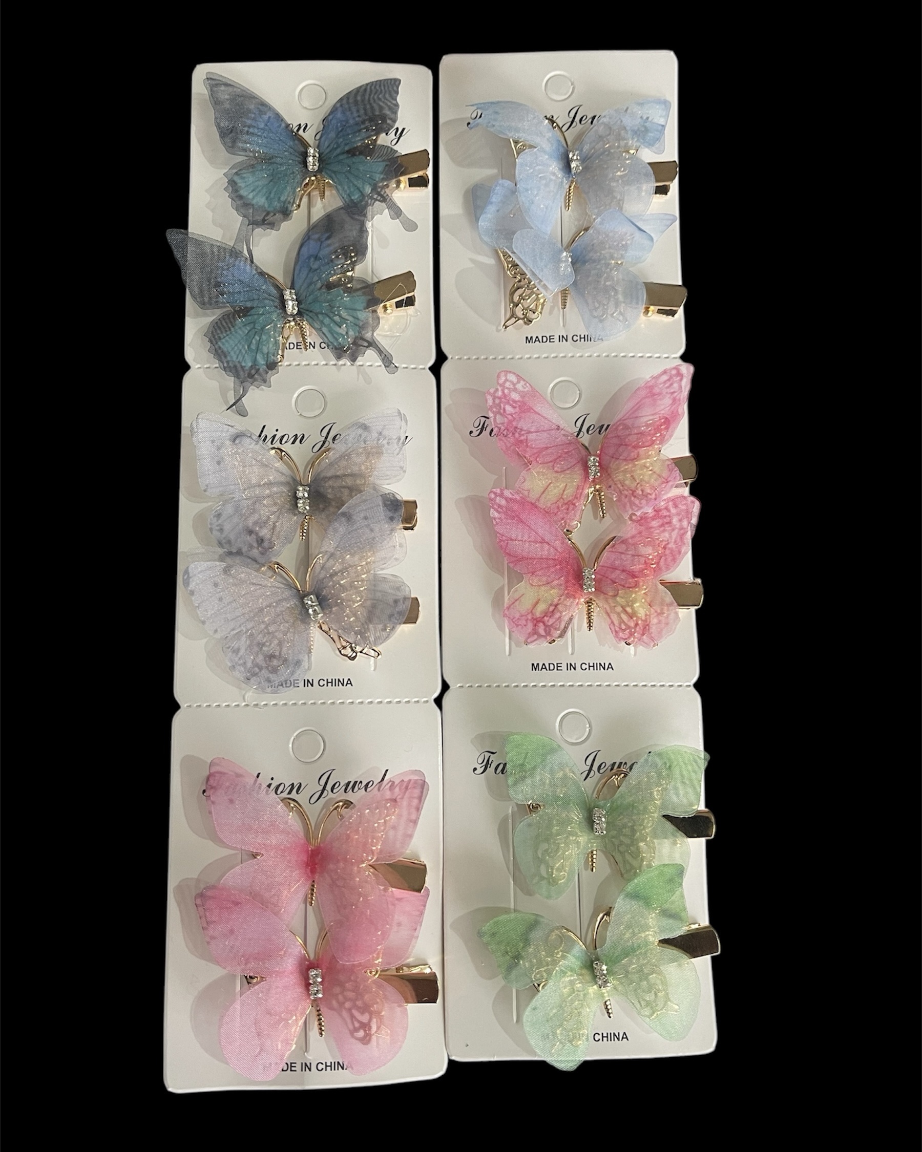 Butterfly Pins (Pack of 6) - Glam Hair Accessories